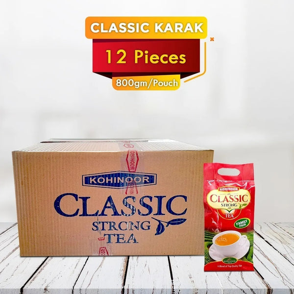 Classic Karak Tea Carton | 12 pieces | 800 GM Each – Kohinoor Tea